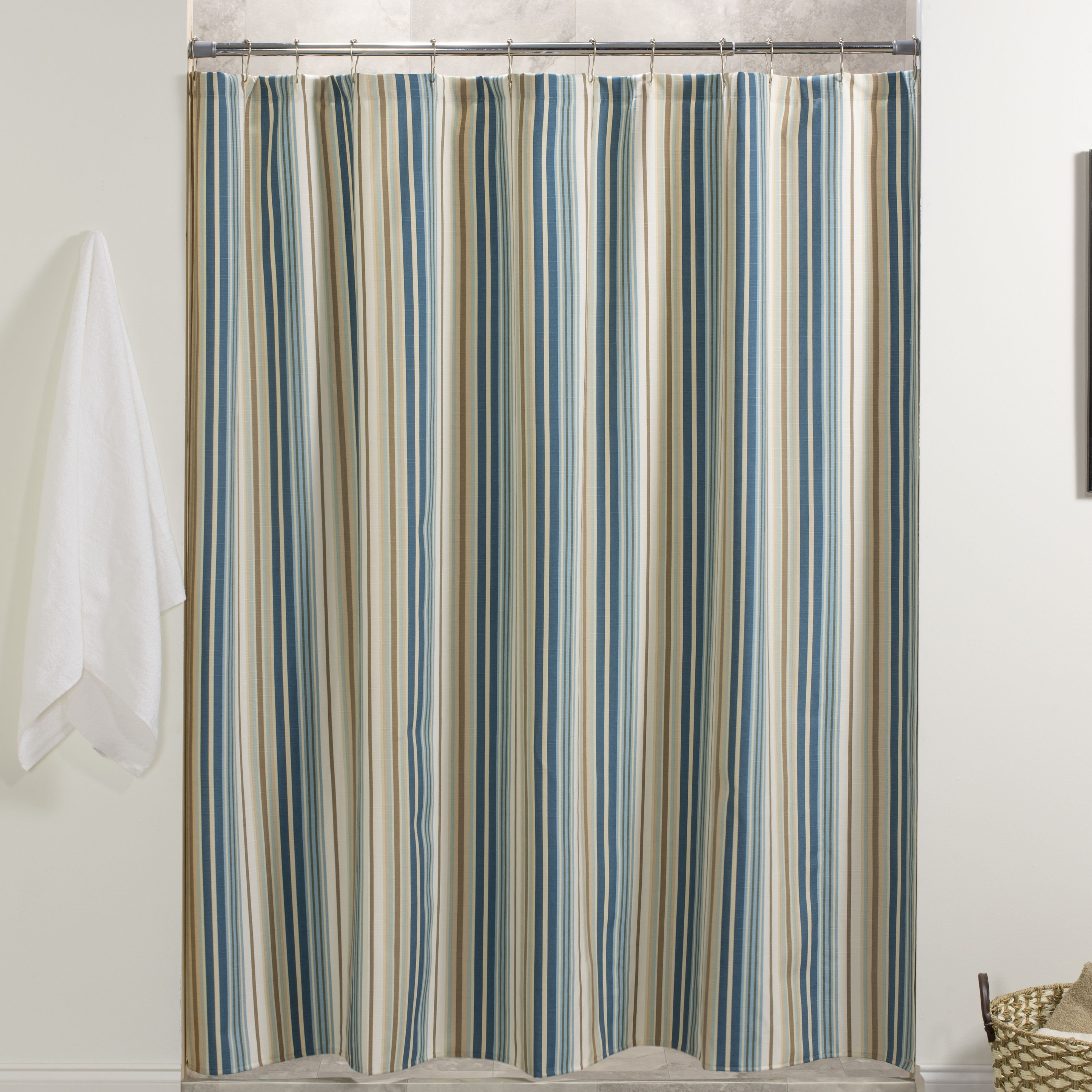 Winston Porter Leeman Stripe Single Shower Curtain Reviews Wayfair